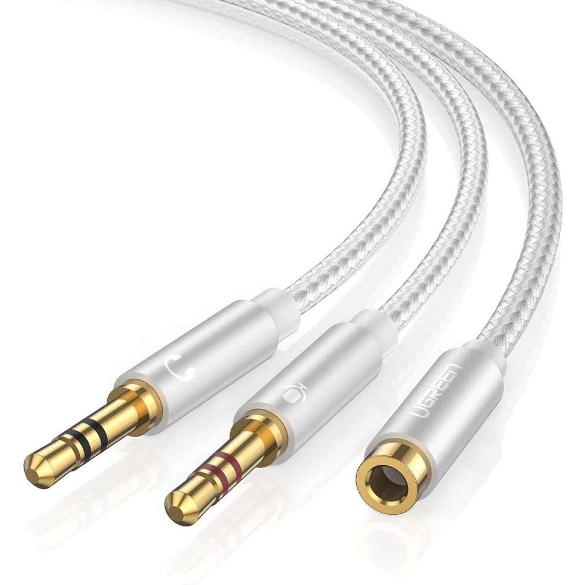 Ugreen AV140 3.5mm Headphone Audio Splitter Cable - White, Amman, Jordan